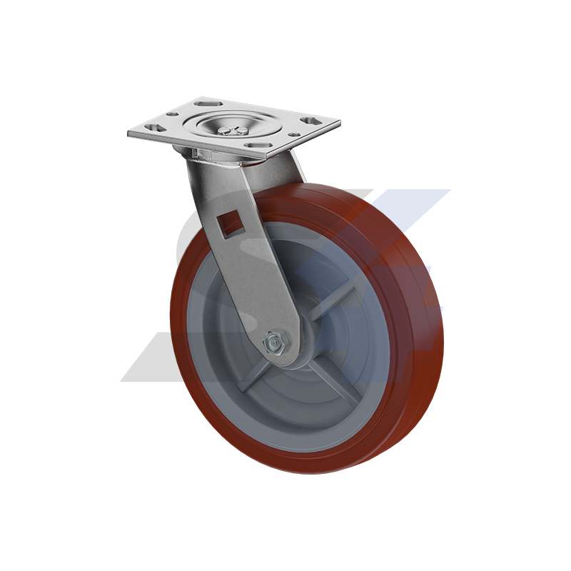 8 x 2" Zinc, Swivel Caster Top Plate Mount - C016.756 – Source 4 Industries