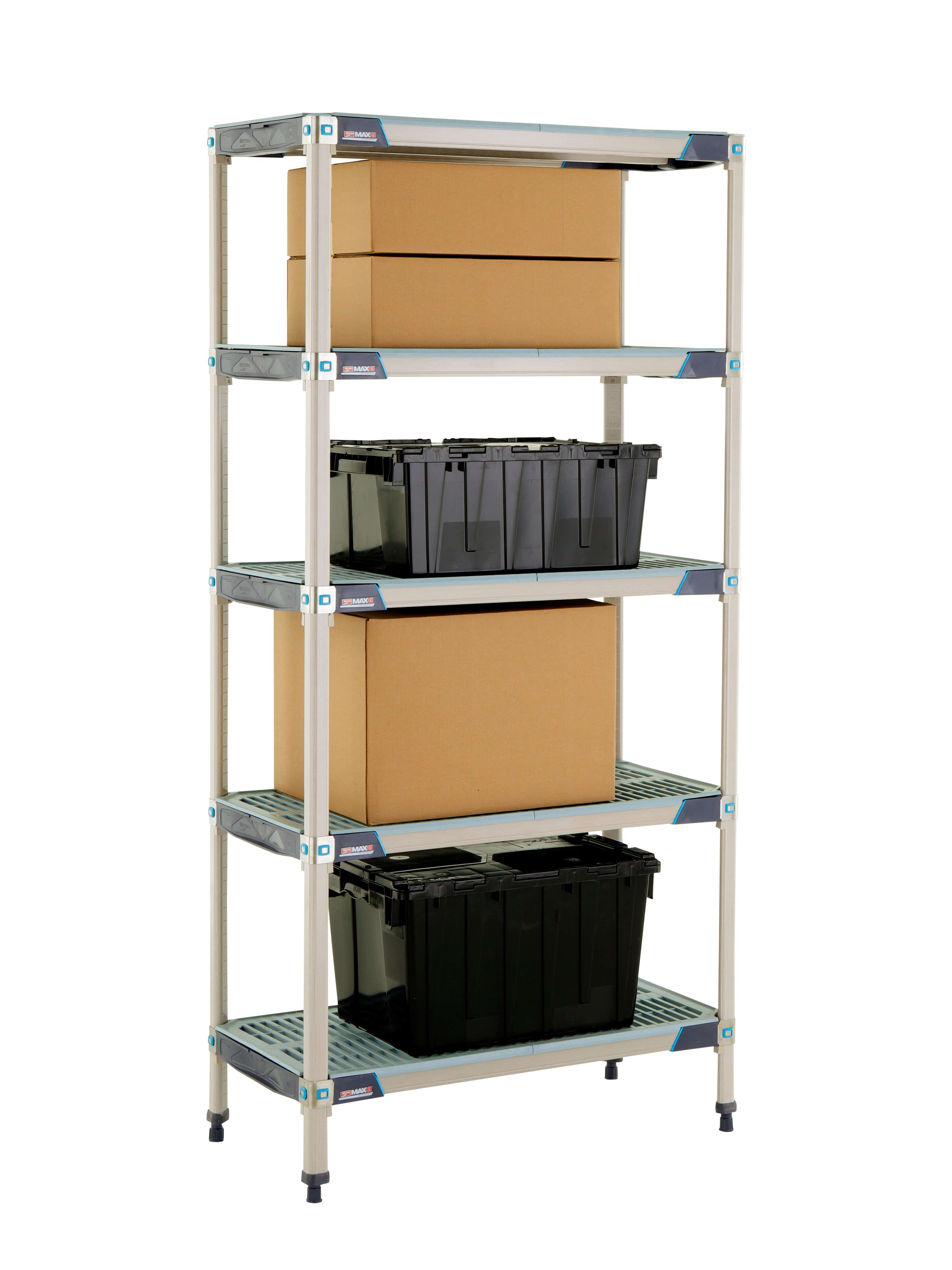 Metro Plastic Shelving Storage With Adjustable Heights And Removable S ...