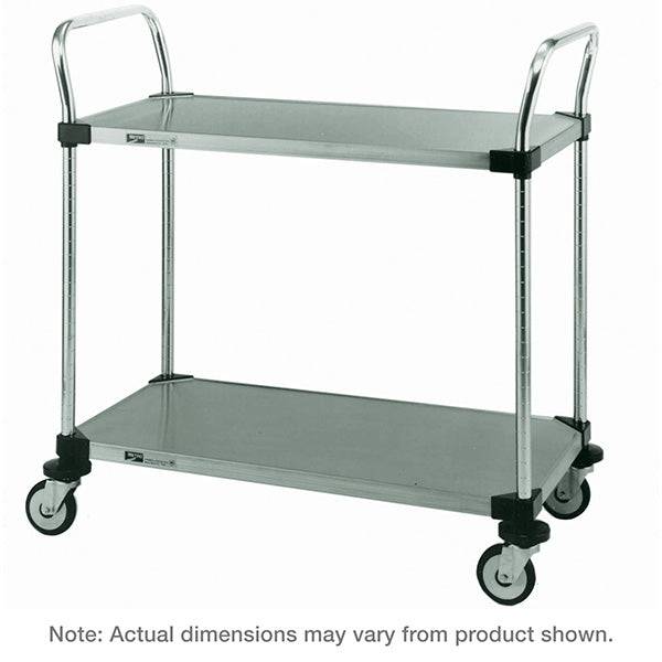 Metro - MW Series Utility Cart With Solid Stainless Steel Shelves ...