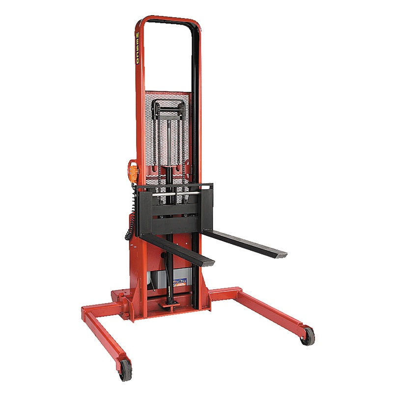 Adjustable Base Powered Stacker with 3" x 42" Forks, 1500-2000 lb Cap ...