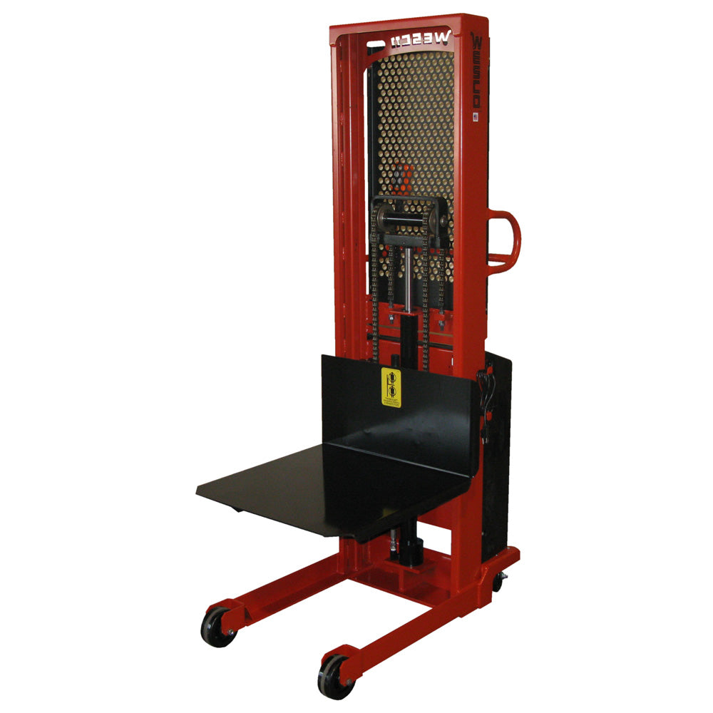 Fixed Base Powered Stacker, 1500-2000 lb Capacity – Source 4 Industries