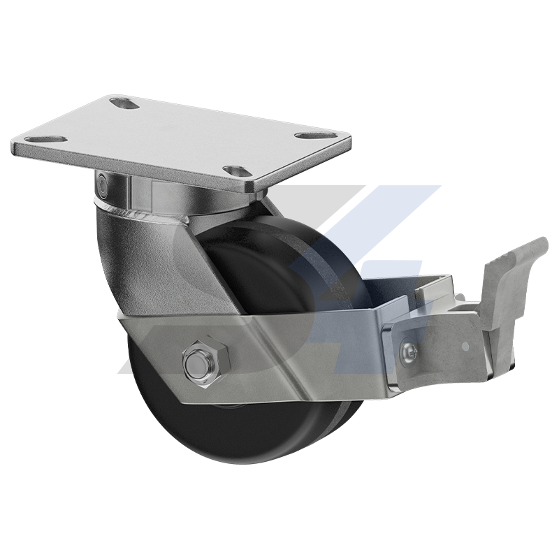 6 x 3" Zinc, Kingpinless Swivel Caster with Face Contact - C000.4B2 ...