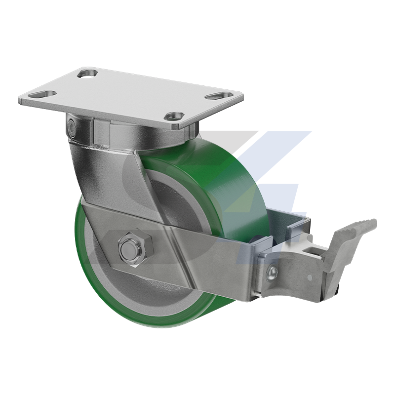 6 x 3" Zinc, Kingpinless Swivel Caster with Face Contact - C000.4B9 ...