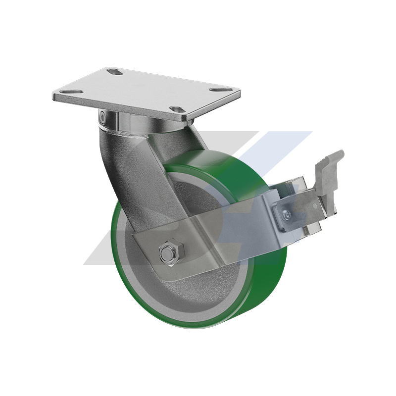 8 x 3" Zinc, Kingpinless Swivel Caster with Face Contact - C000.4C0 ...