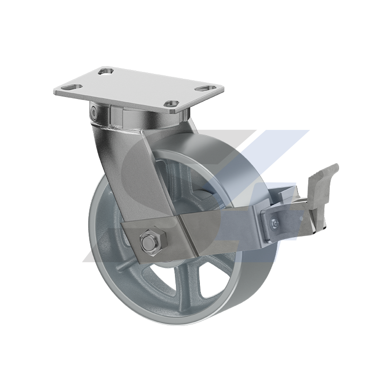 8 x 3" Zinc, Kingpinless Swivel Caster with Face Contact - C092.44C ...