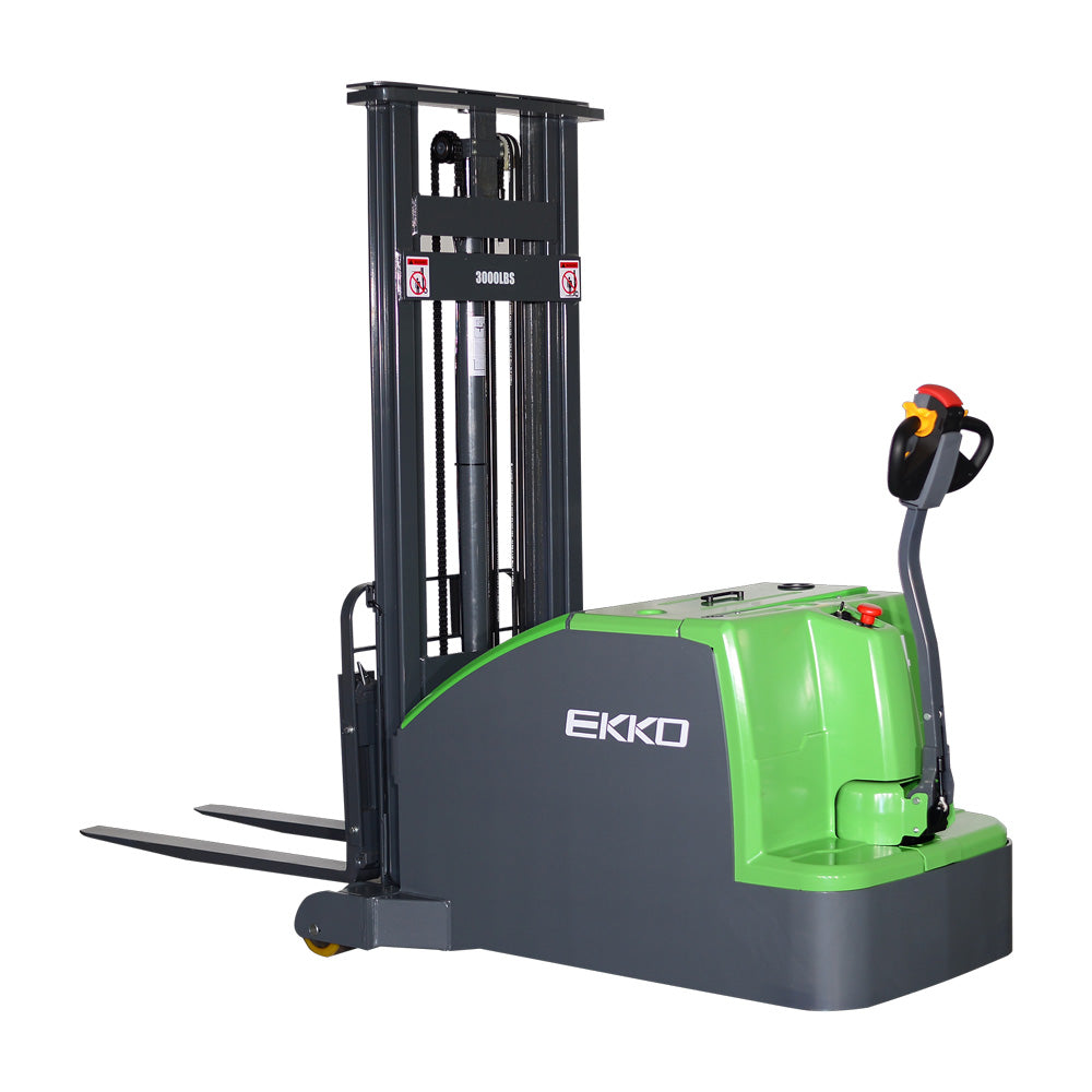 EKKO EK14C-130Li Lithium Counterbalanced Walkie Stacker - 3000 lbs Cap ...