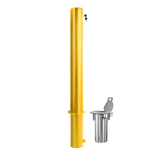4" Carbon Steel Internal Locking Removable Bollard with Embedment Slee – Source 4 Industries