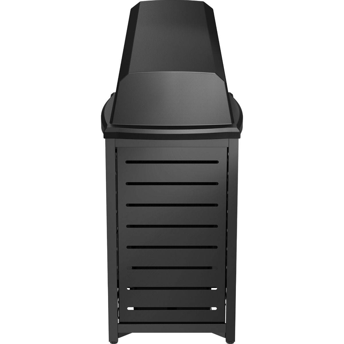 30 Gallon Outdoor Decorative Metal Square Trash Can With Chute Lid ...