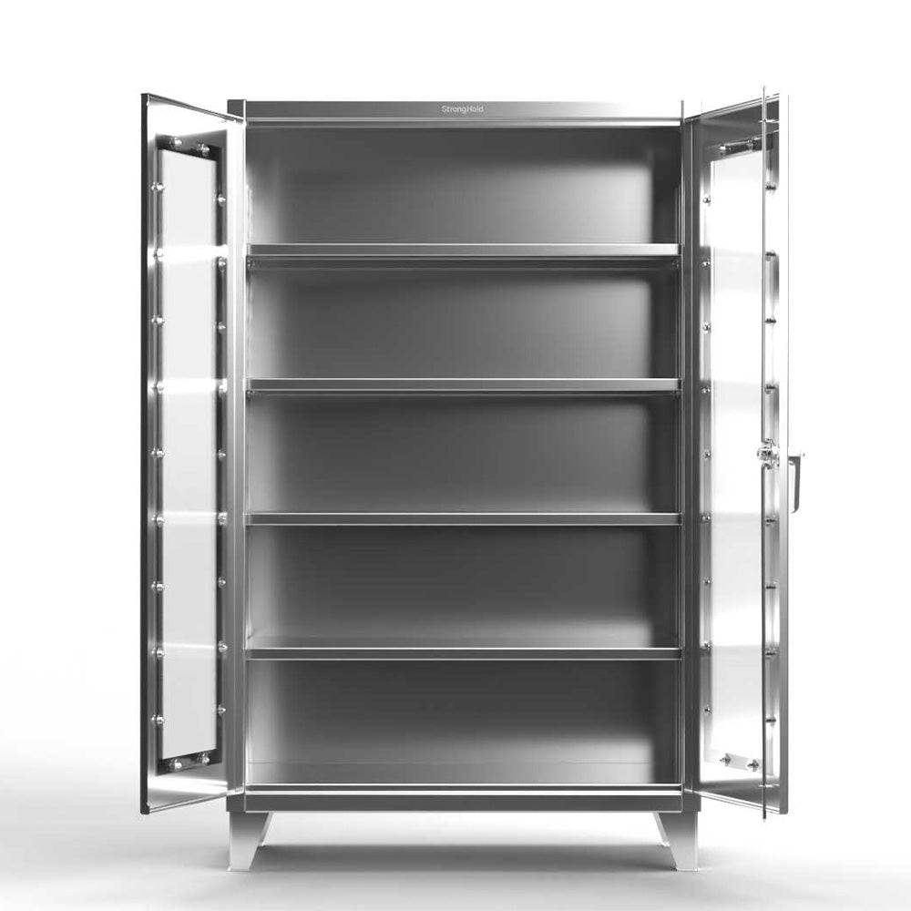 Extreme Duty 12 GA Stainless Steel Clearview Cabinet with 4 Shelves ...