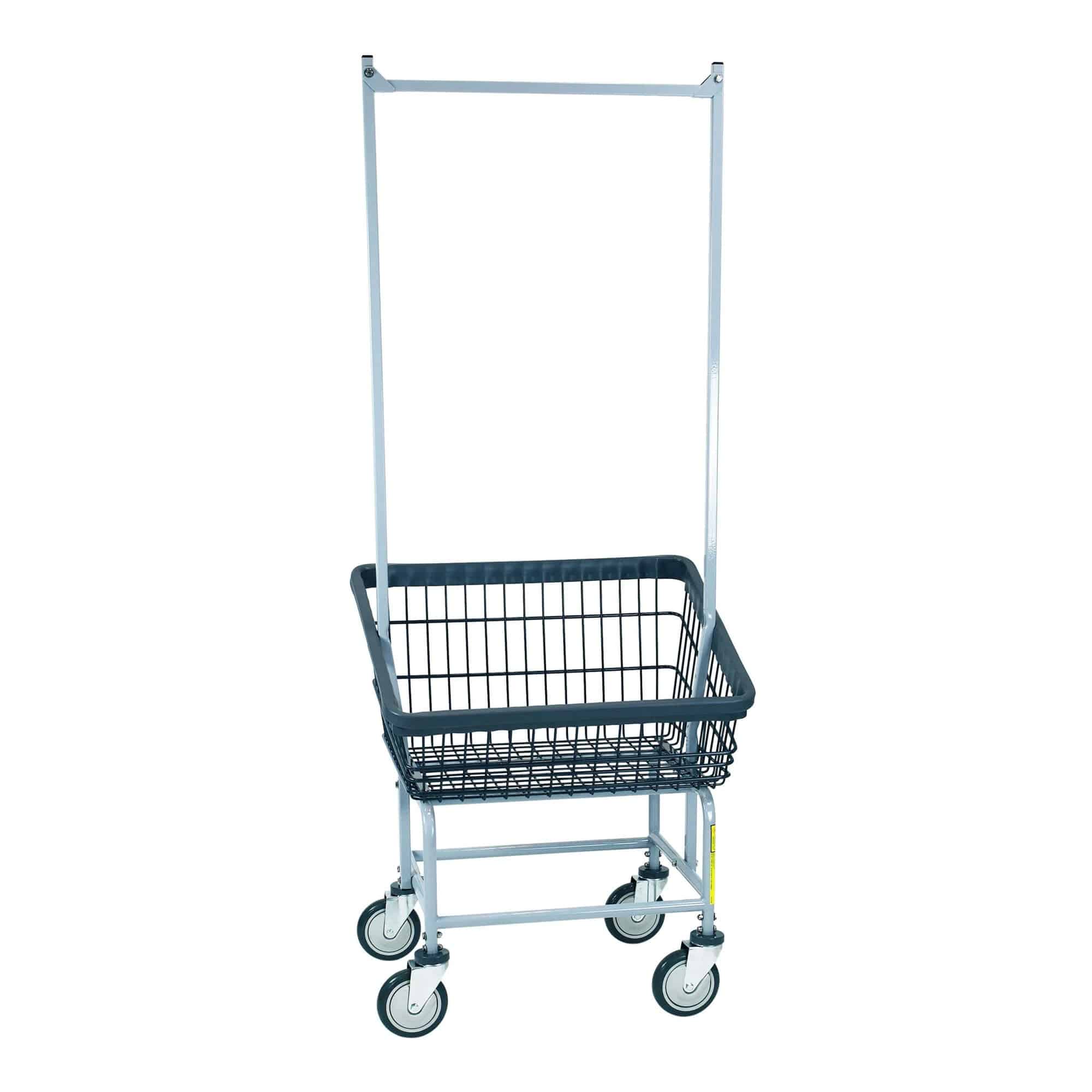 Front Load Laundry Cart with Double Pole Rack – Source 4 Industries