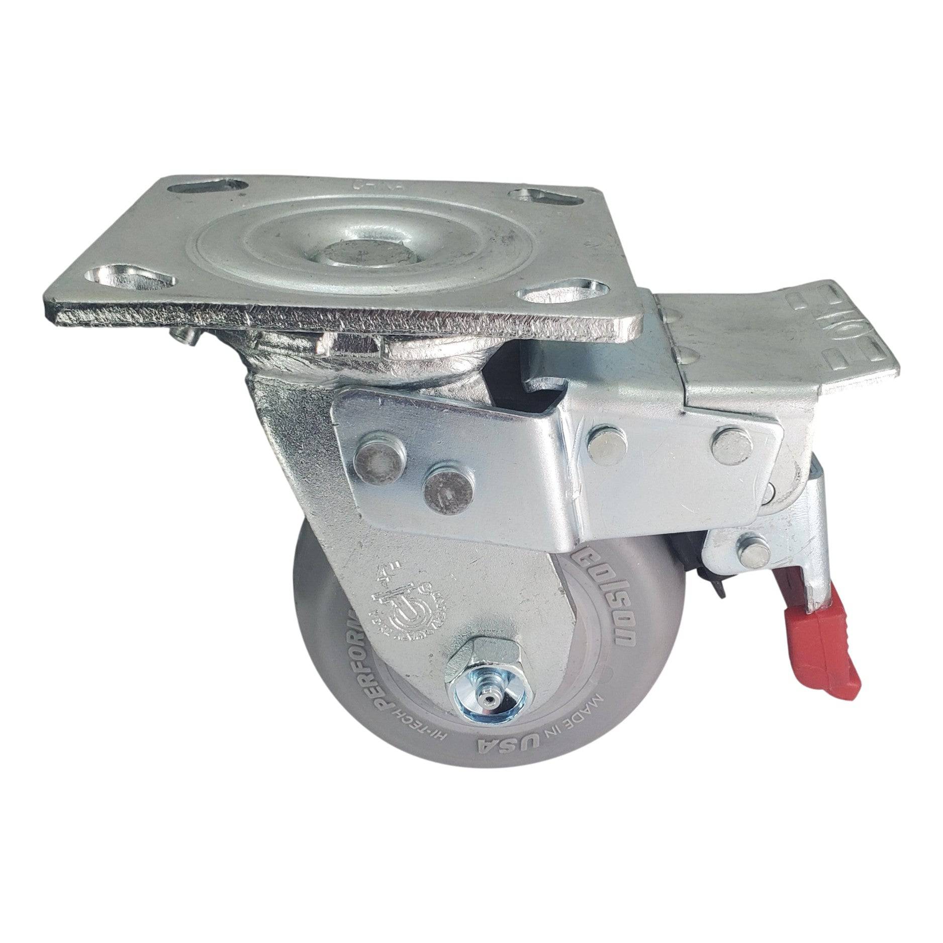 4" x 2" Colson Performa Wheel Swivel Caster w/ Total Lock - 500 lbs. C ...