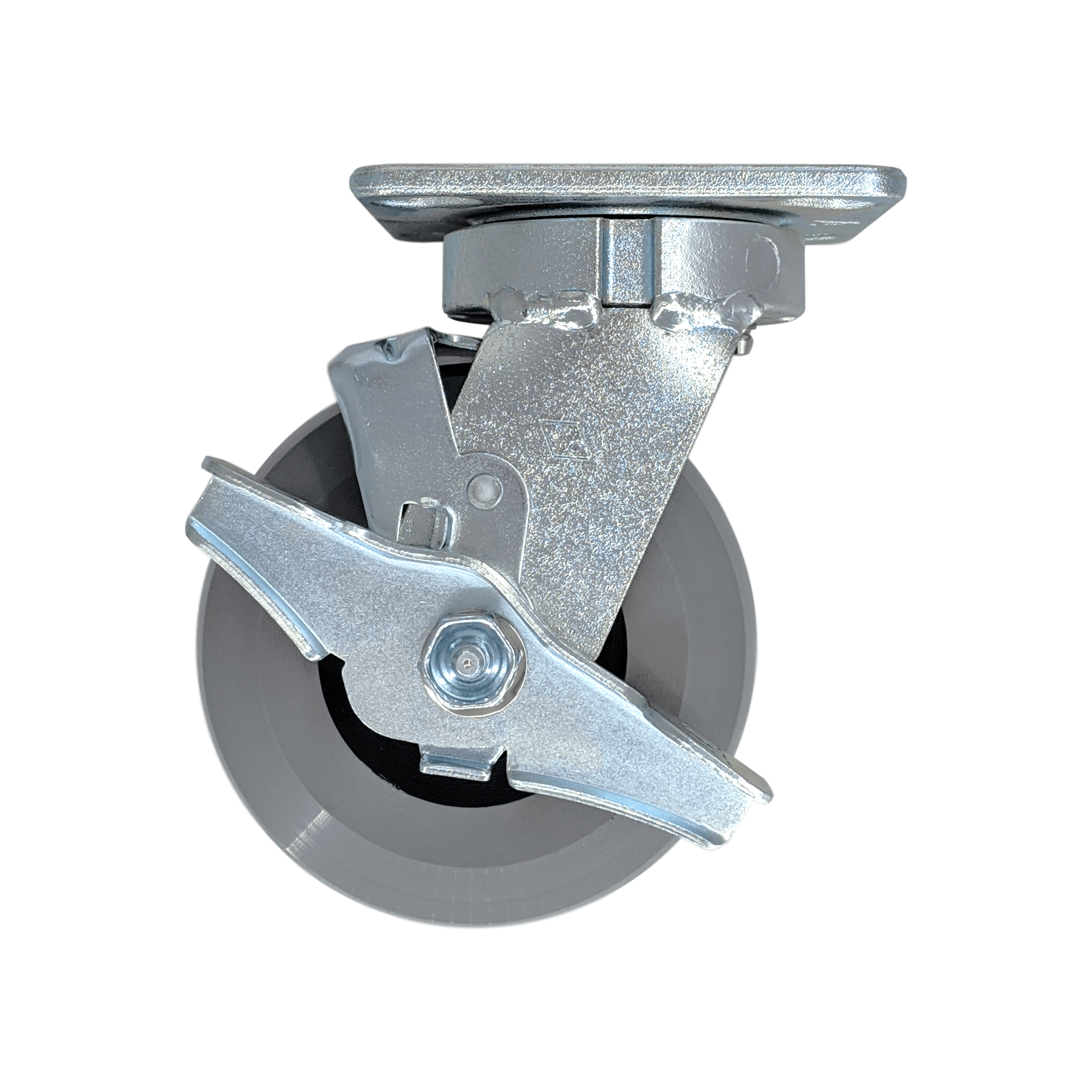 5" x 2" Ergolastomer Kingpinless Swivel Caster, Top Lock Brake, 1400 ...