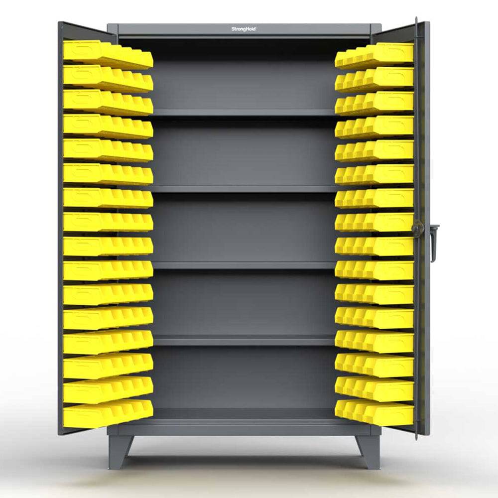 Extreme Duty 12 GA Bin Cabinet with 4 Shelves - 48 In. W x 24 In. D x ...