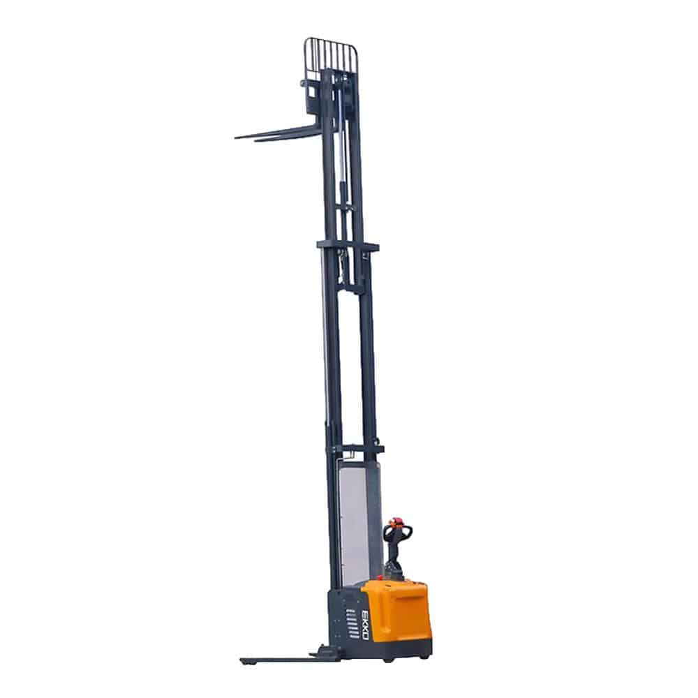 EKKO EB16EA Full Powered Straddle Stacker 4400 lbs Capacity 216" Heigh ...