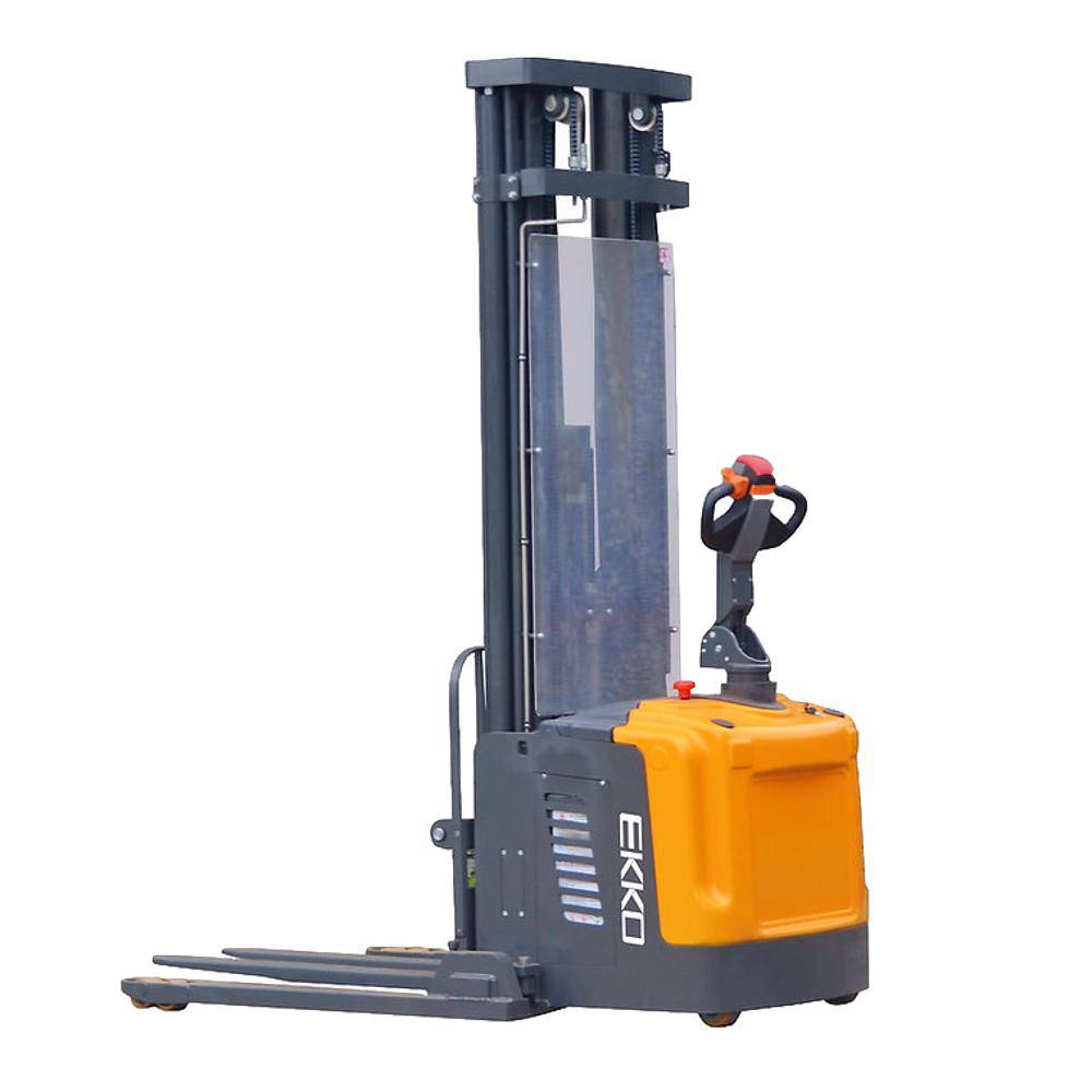 EKKO EB16EA Full Powered Straddle Stacker 4400 lbs Capacity 216" Heigh ...