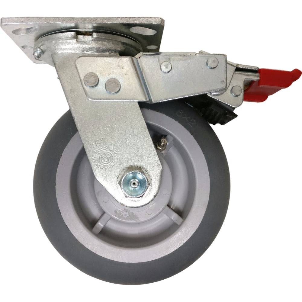 6" x 2" Thermo-Pro Wheel Swivel Caster W/ Total Lock Brake - 500 lbs ...