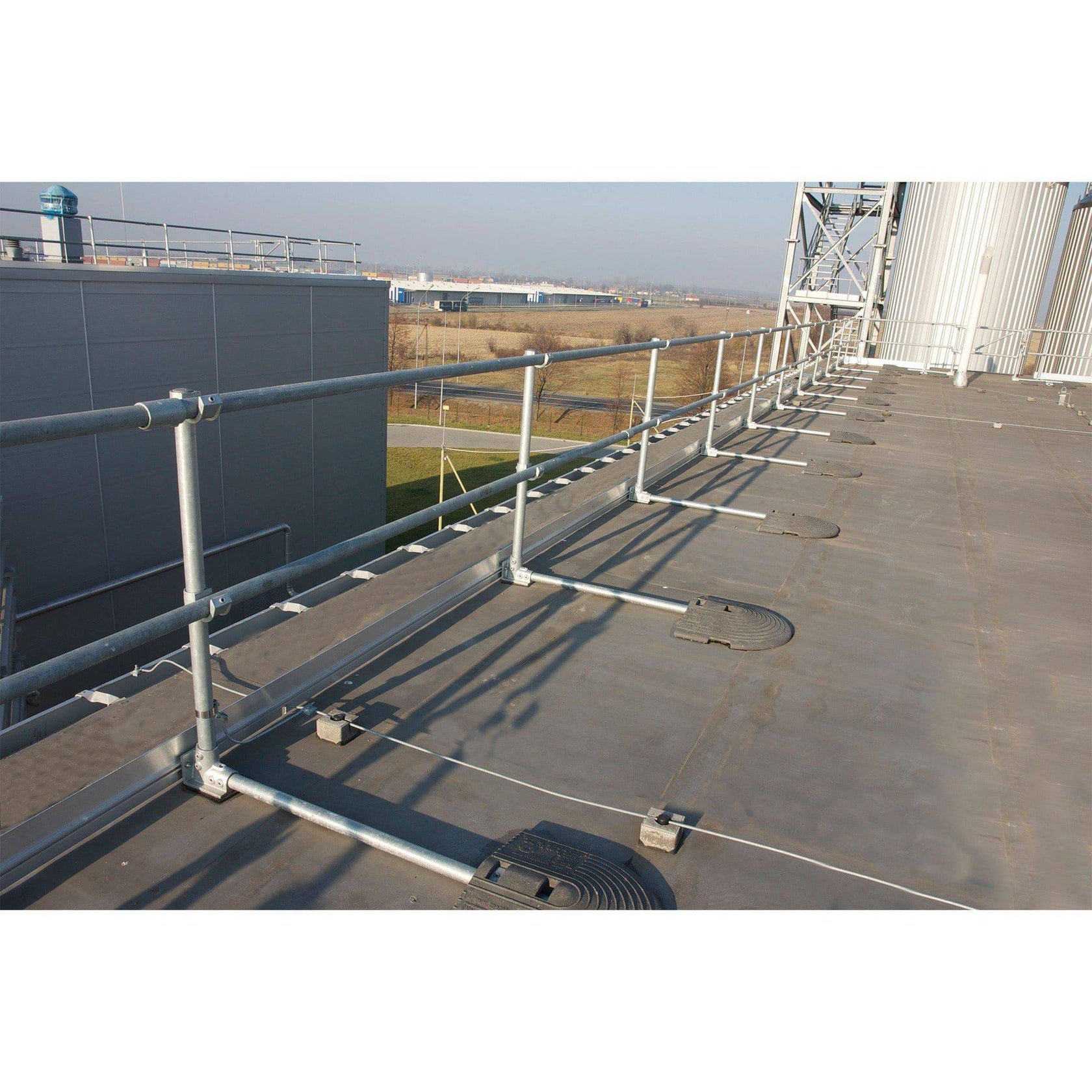 Kee Guard Non Penetrating Rooftop Railing - Long Kit - OSHA Certified ...