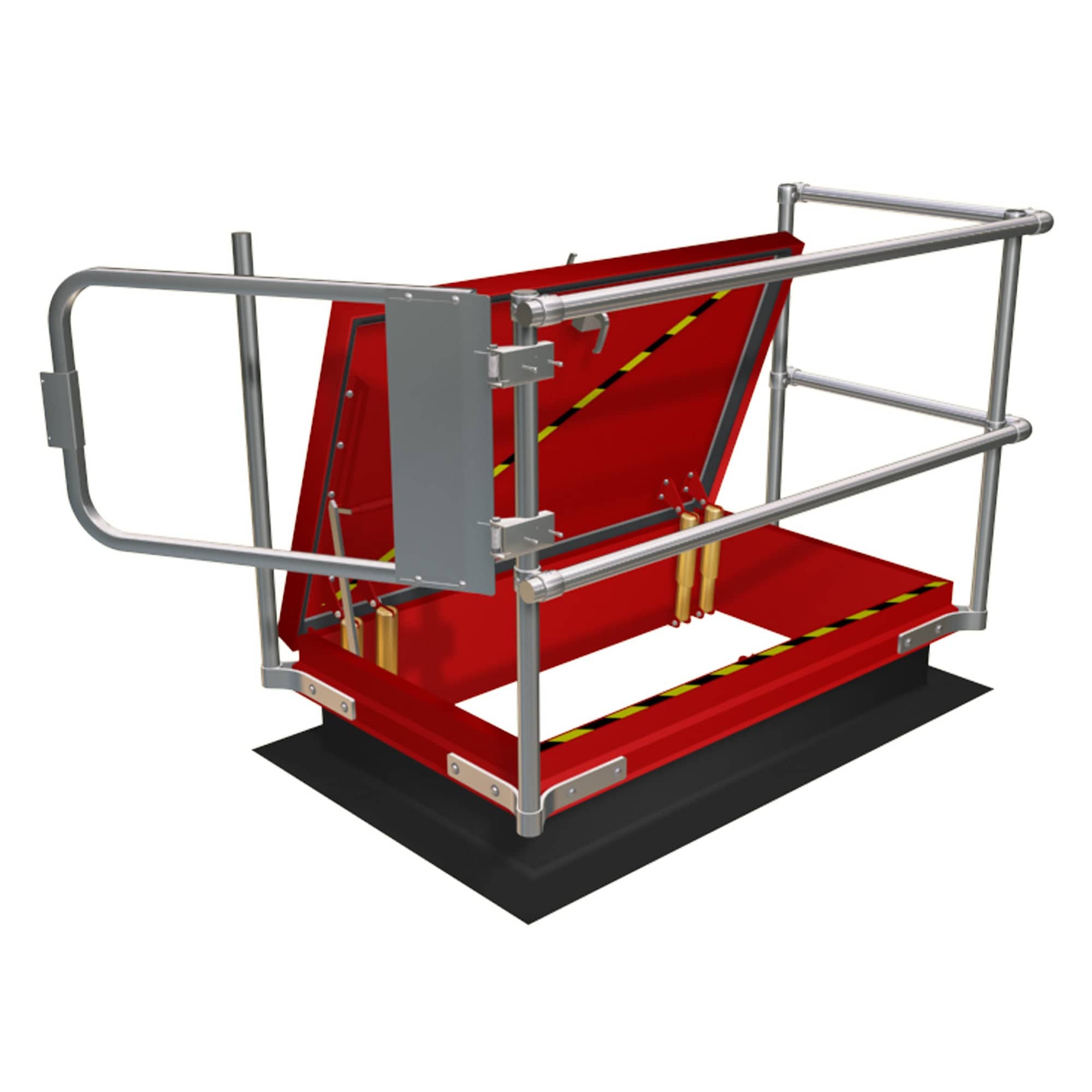 Roof Hatch Railing Kit - Hatch Opening to Side of Hinges - 66in x 66in ...