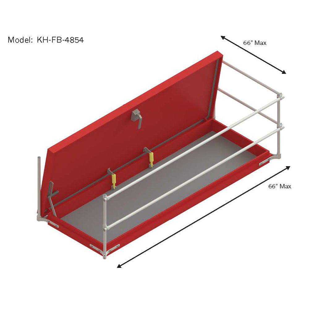 Roof Hatch Railing Kit - Hatch Opening to Side of Hinges - 66in x 66in ...