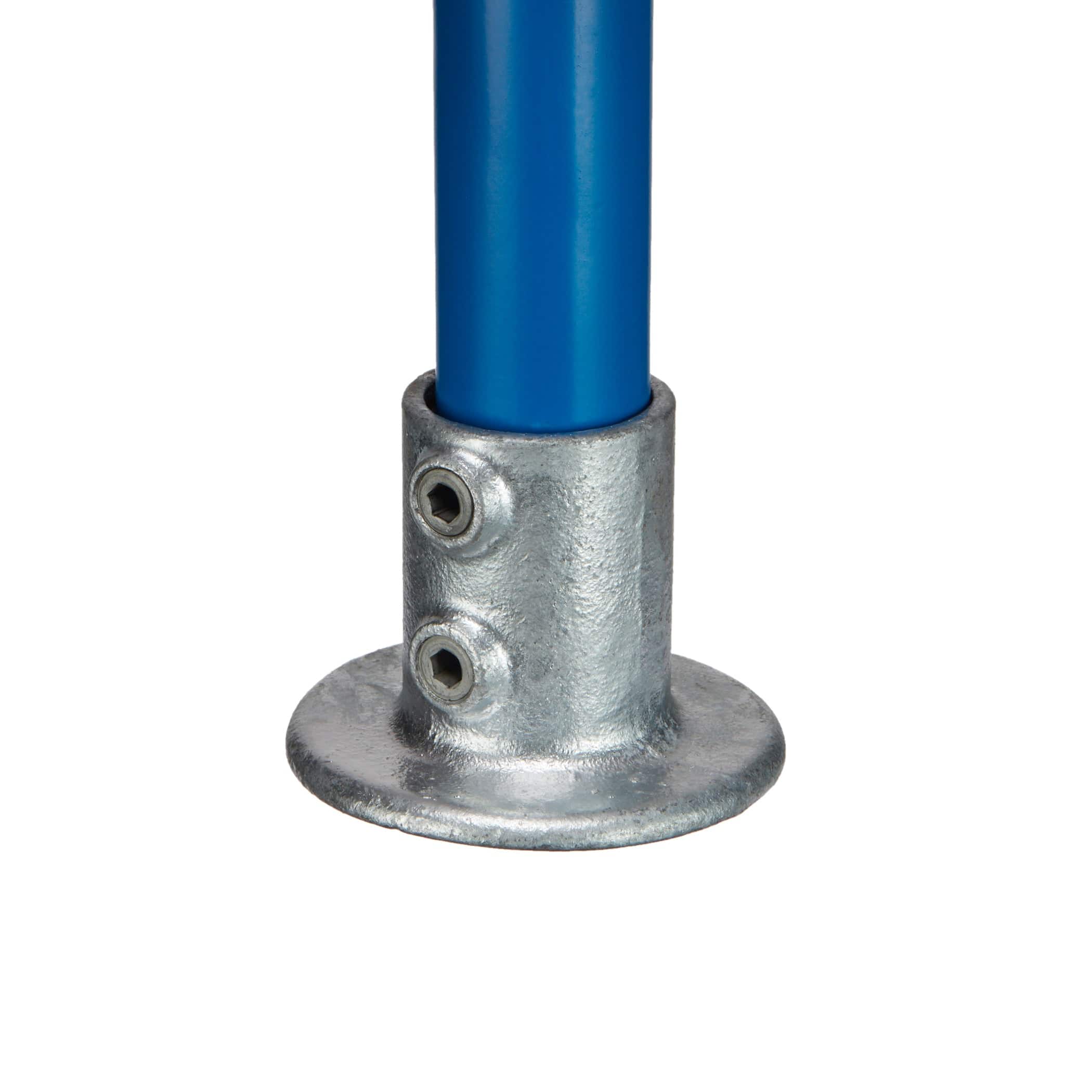 Round Base Flange; Size: 1-1/2 in ID/1.90 in OD Pipe – Source 4 Industries