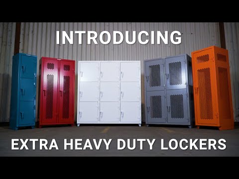 Extra Heavy Duty 14 GA Double-Tier Ventilated Locker, 4 Compartments ...