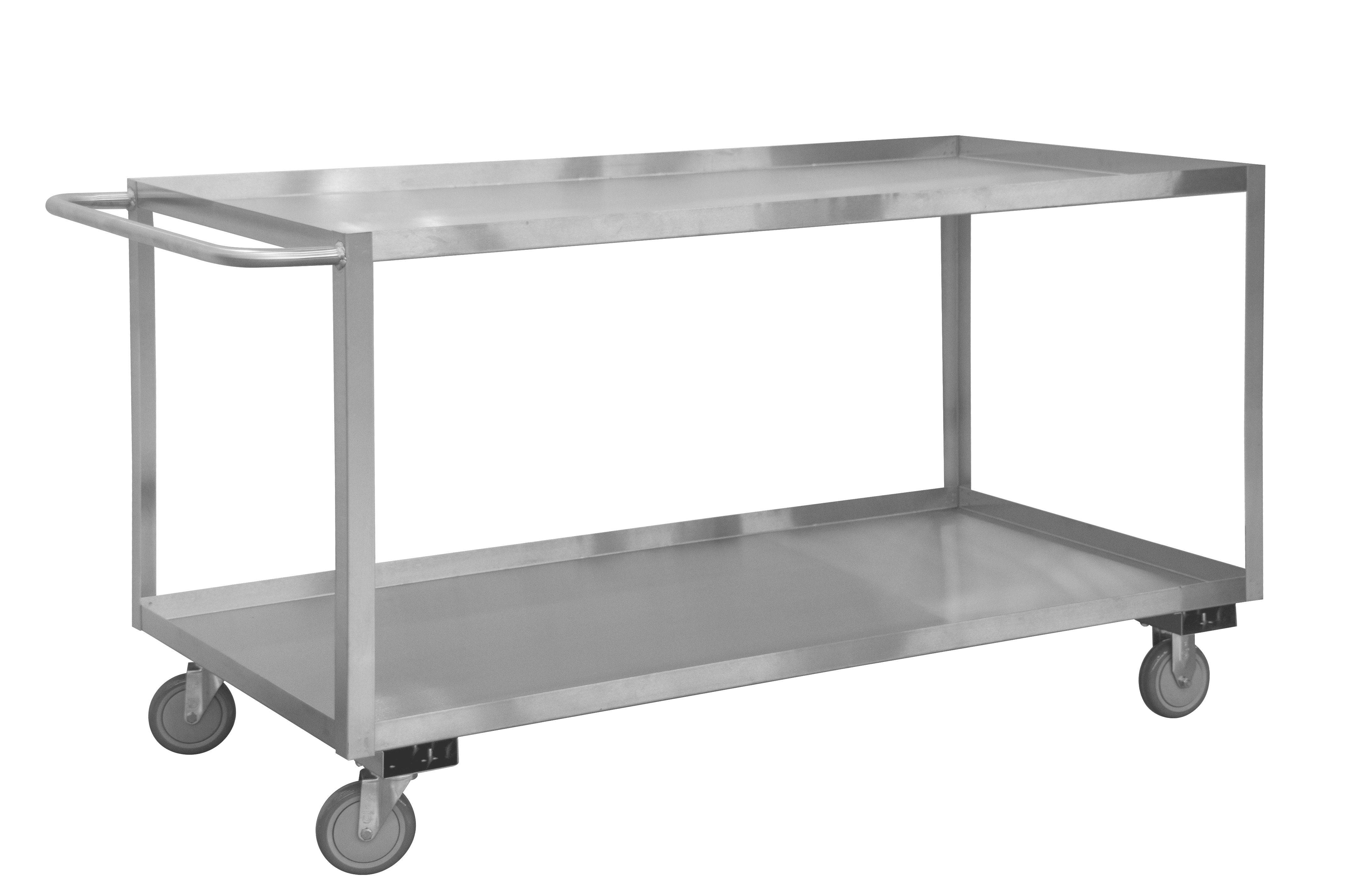 Stainless Steel Stock Cart, 2 Shelves – Source 4 Industries